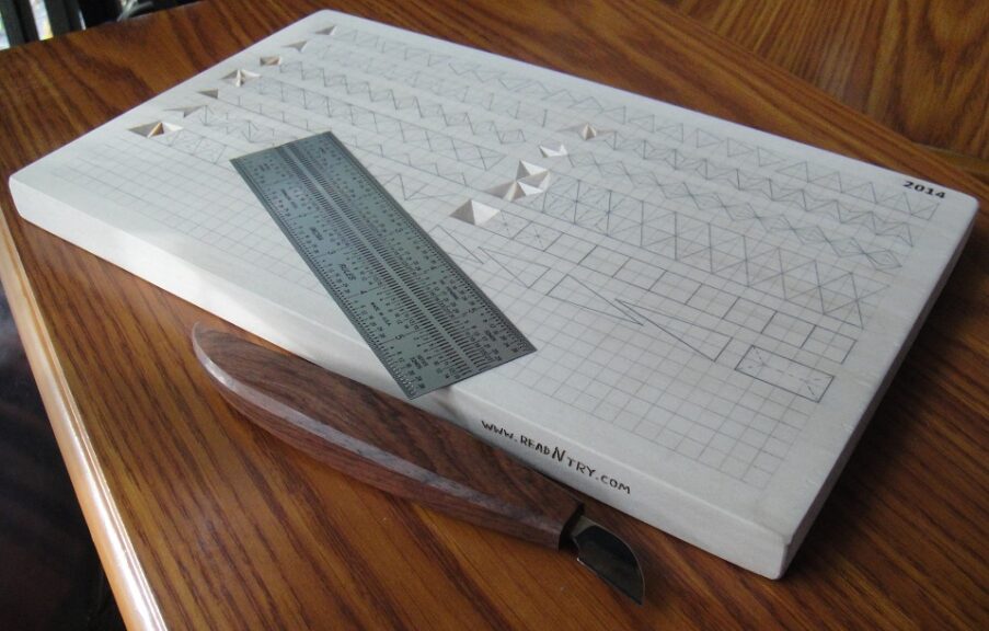 Chip Carving Practice Board - Carving Tips - READ N TRY