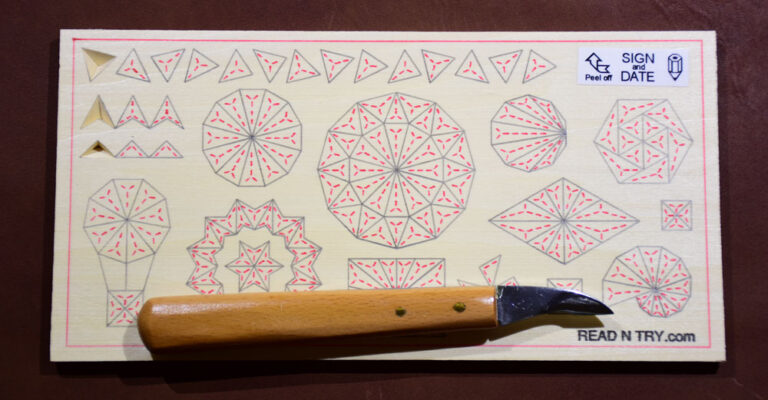 Chip Carving Practice Board - Carving Tips - READ N TRY