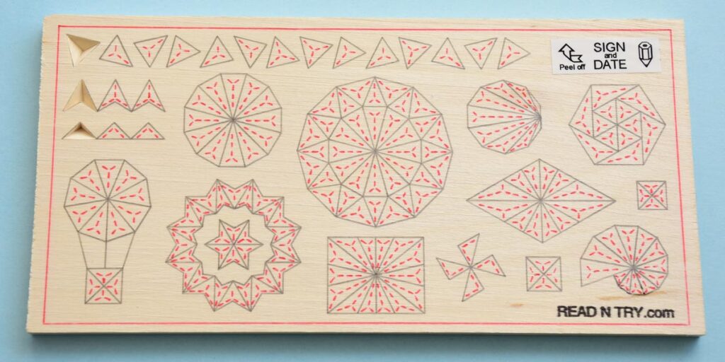 Rosette Chip Carving Practice Board - READ N TRY